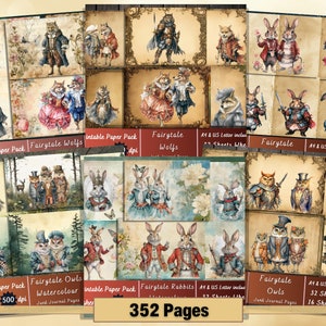 Printable Fairytale Digital Papers Mega Bundle, Fairy Tale Page Bundles ...