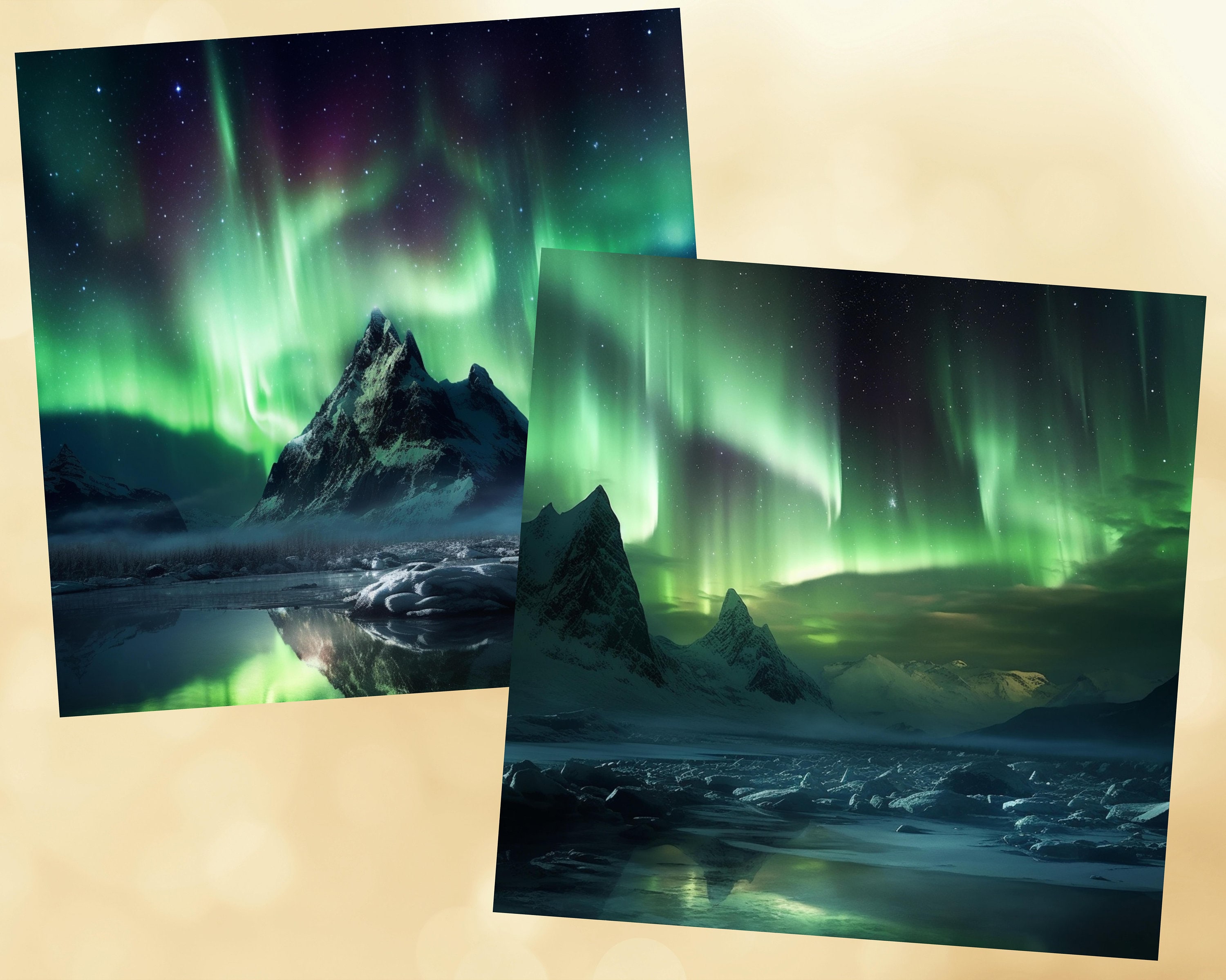 Printable Aurora Borealis Digital Paper Northern Lights - Etsy