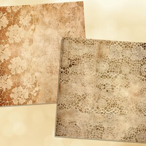 Printable Antique Lace Digital Papers, Lace Page, Distressed Background ...