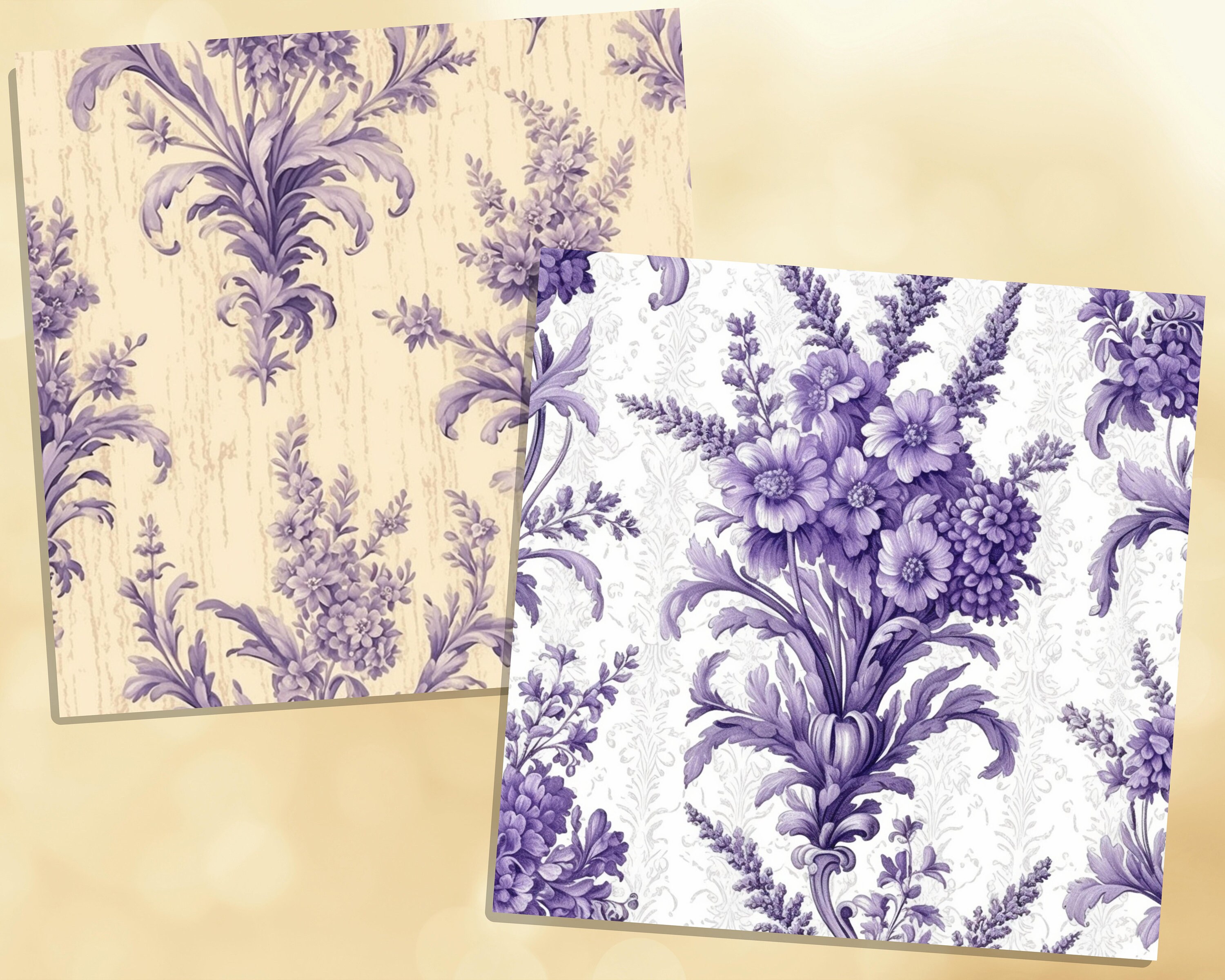 Printable Victorian Lavender Digital Papers, Floral Pages, Background ...