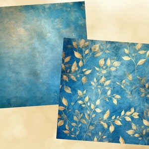 Printable Vintage Blue Digital Paper, Pretty Pages, Shabby Chic ...