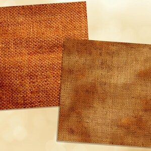 Printable Autumn Burlap Textures Digital Papers, Canvas Linen Pages ...