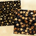 Printable Black and Gold Star Digital Papers, Golden Starry Pages ...