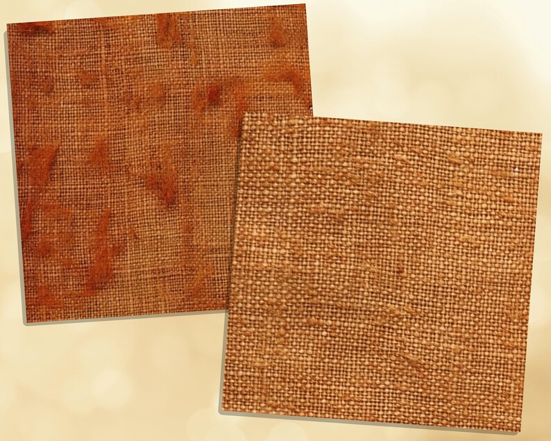 Printable Autumn Burlap Textures Digital Papers, Canvas Linen Pages ...