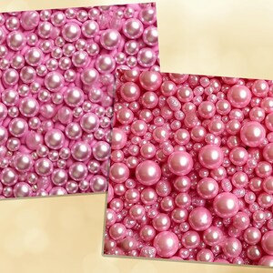 Printable Pink Pearl Digital Paper, Pearl Patterns Page, Silk & Pearl ...