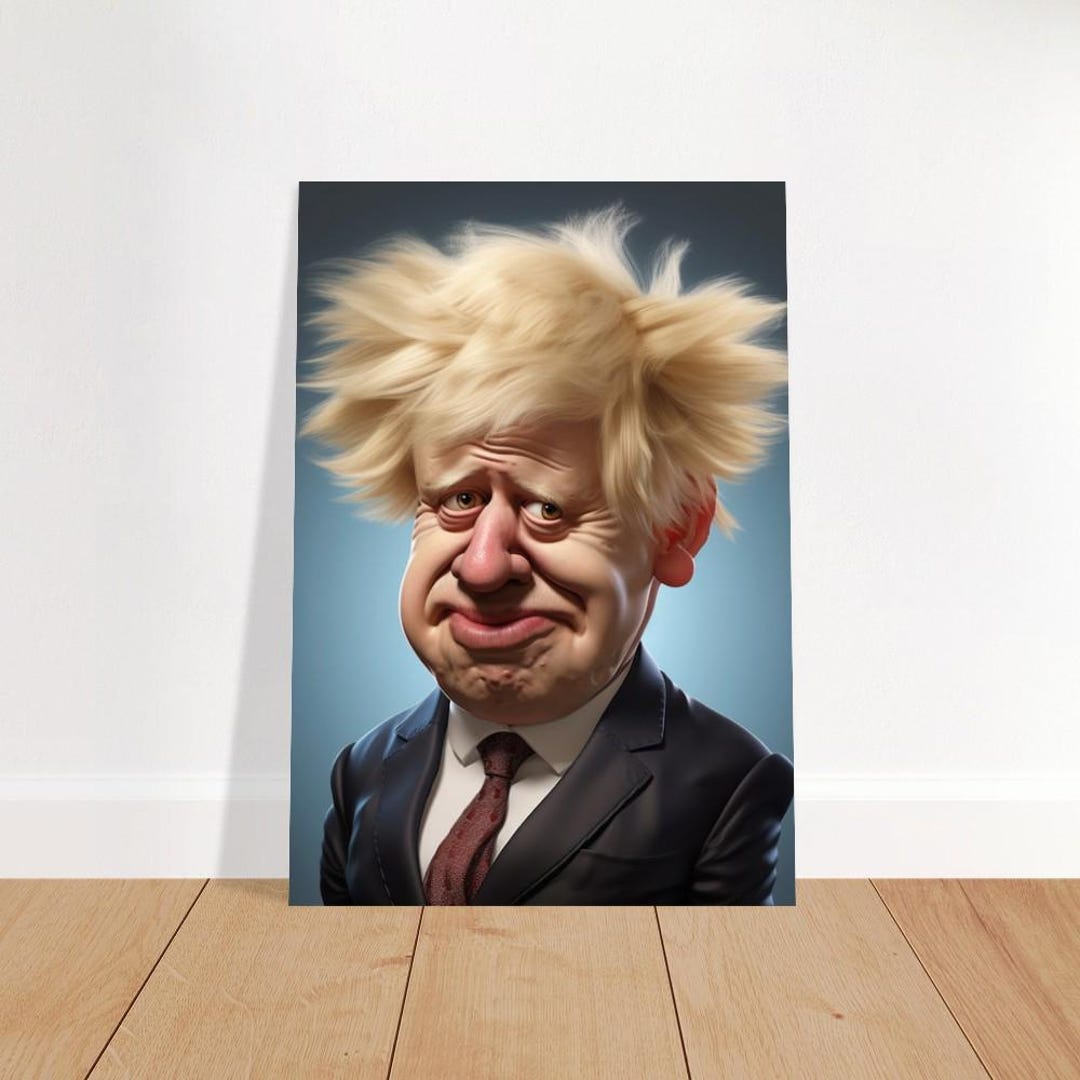 Boris Jonsn Art Print Poster Colorful Modern Wall Art With Wooden Frame ...
