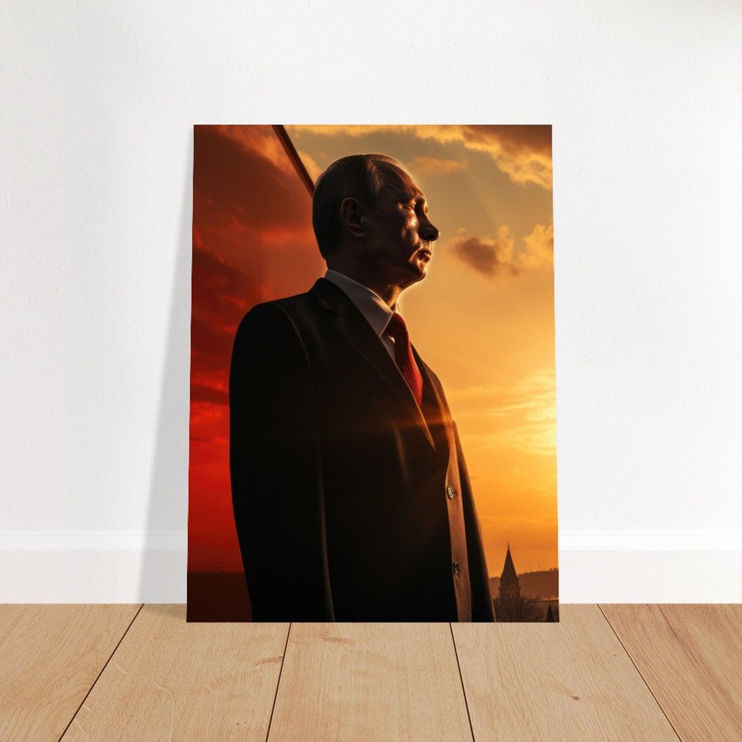 Affiche imprimée d'art Poutine, Portrait présidentiel coloré ...