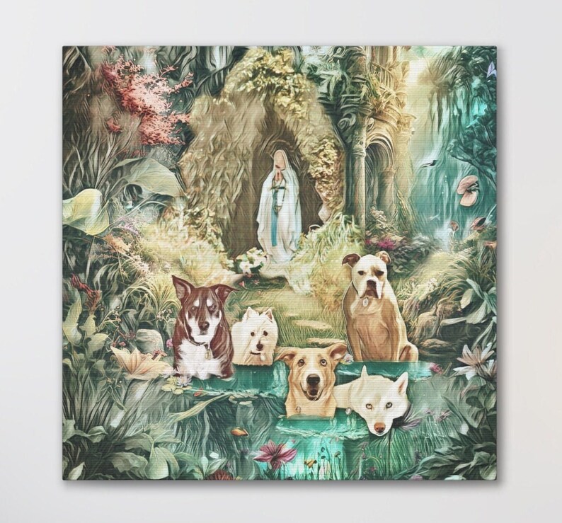 Custom Pet Portrait From Photo Digital Painting, Christian Dog Mom Pet ...