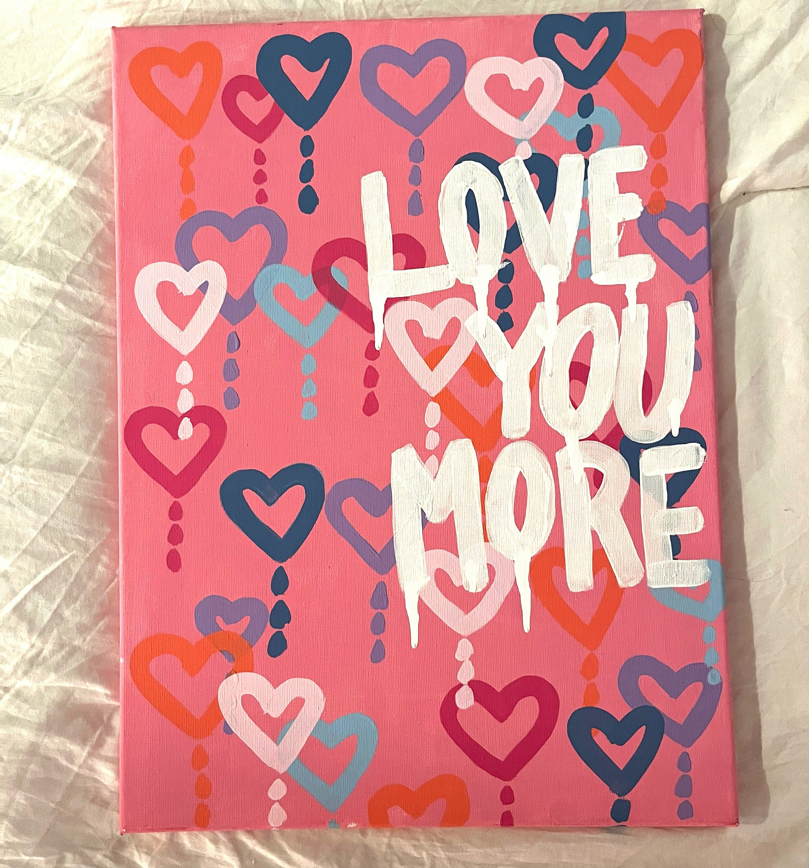LOVE YOU MORE Drip Painting - Etsy
