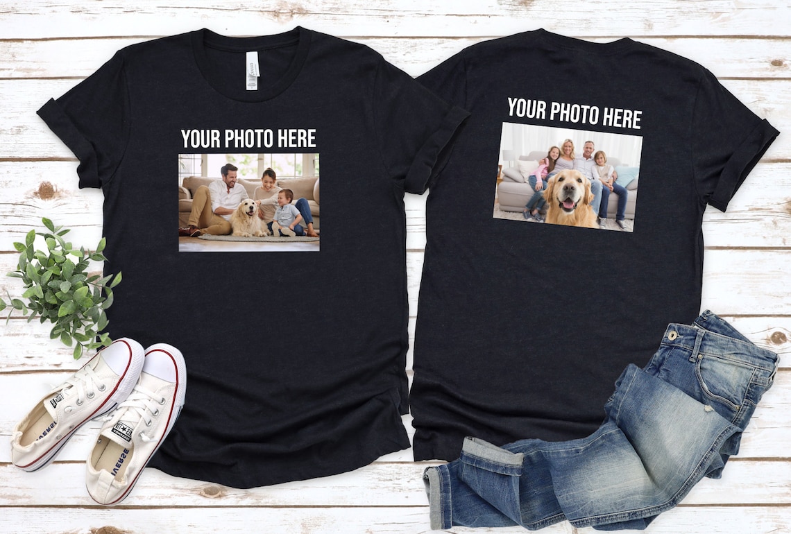 Custom Shirt Front and Back Print, Custom T-shirt, Personalized Shirt ...