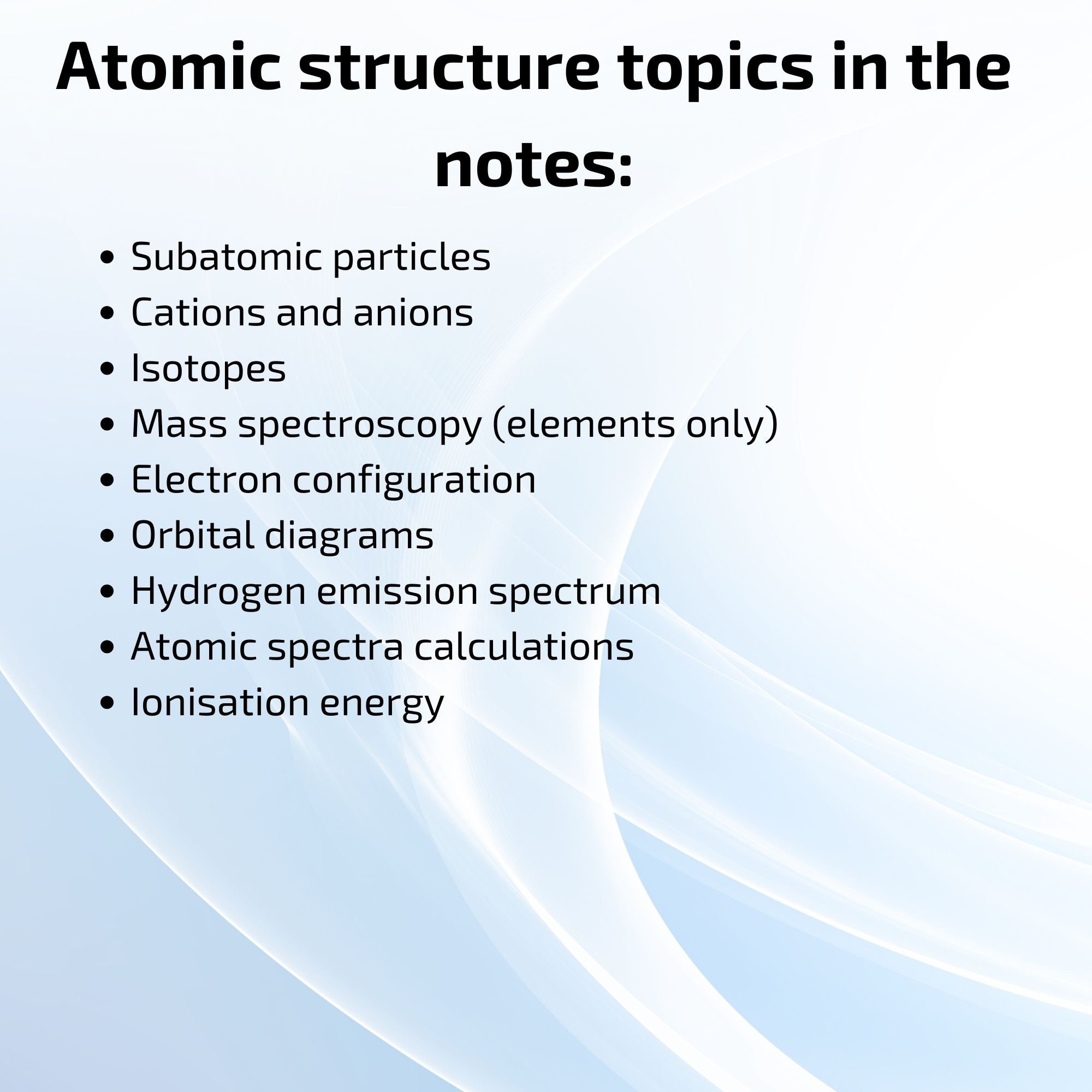 Chemistry Notes Atomic Structure Chemistry Digital Notes - Etsy