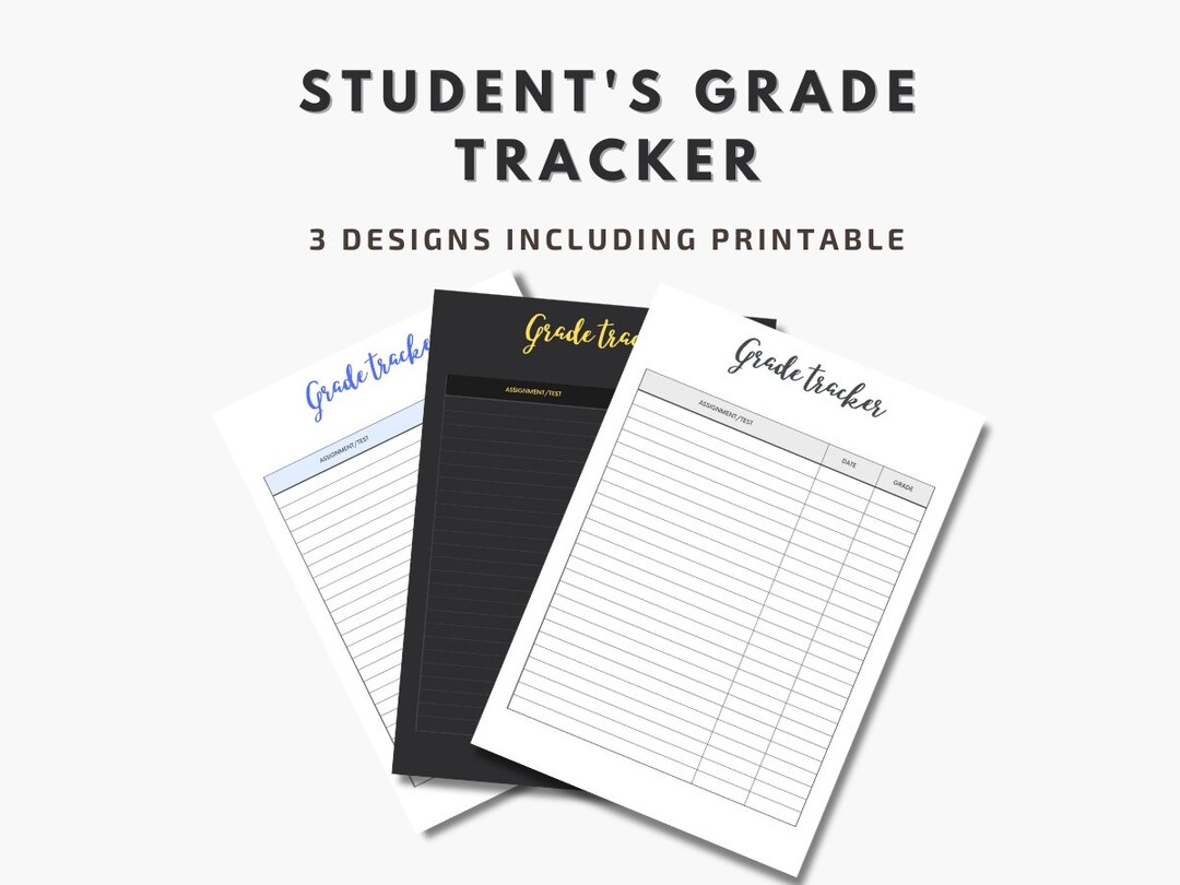 Student's Grades Tracker Printable - Etsy