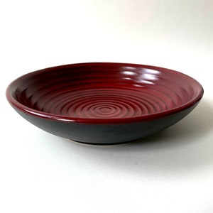 Rustic Red Pasta Bowls-2 Sizes, Deep Pottery Plate, Large Serving Dish ...