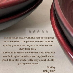 Rustic Red Pasta Bowls-2 Sizes, Deep Pottery Plate, Large Serving Dish ...