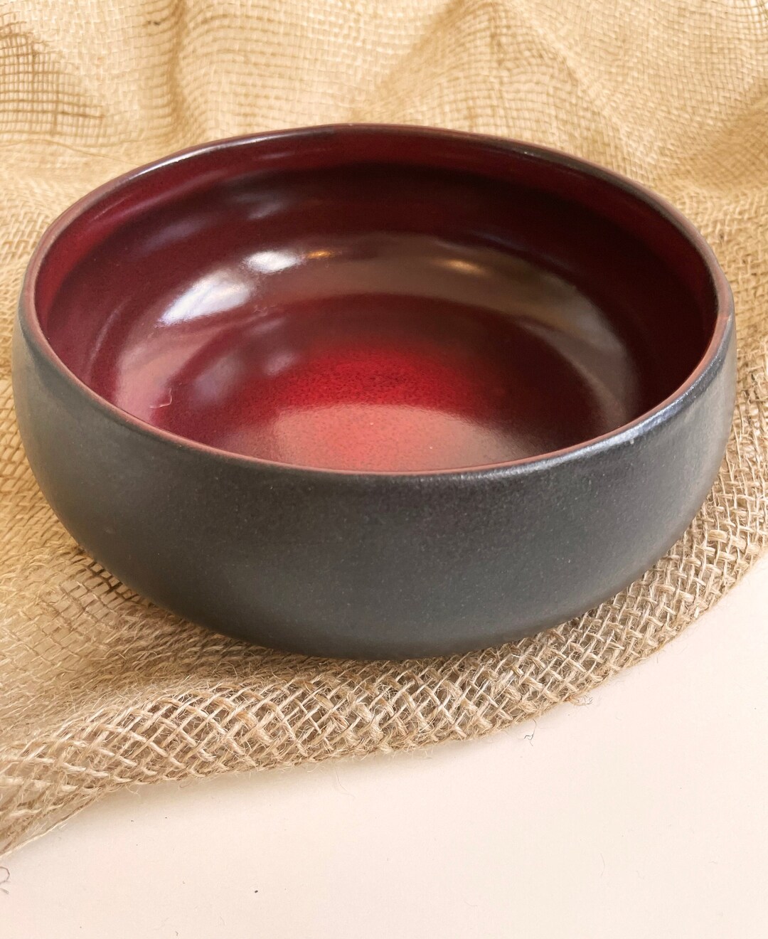 Autumn Red Serving Bowl Handmade Ceramic Serve Ware Medium - Etsy UK