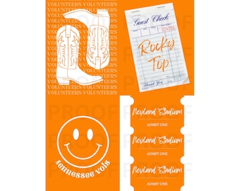 University of Tennessee Digital Prints Wall Decor - Etsy