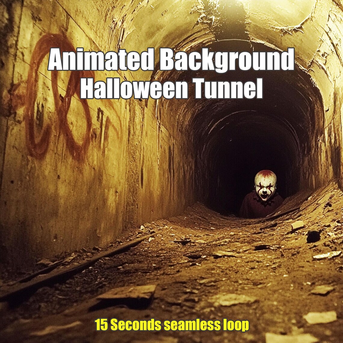 Animated Background - Halloween Tunnel - Spooky Passageway for Vtuber ...