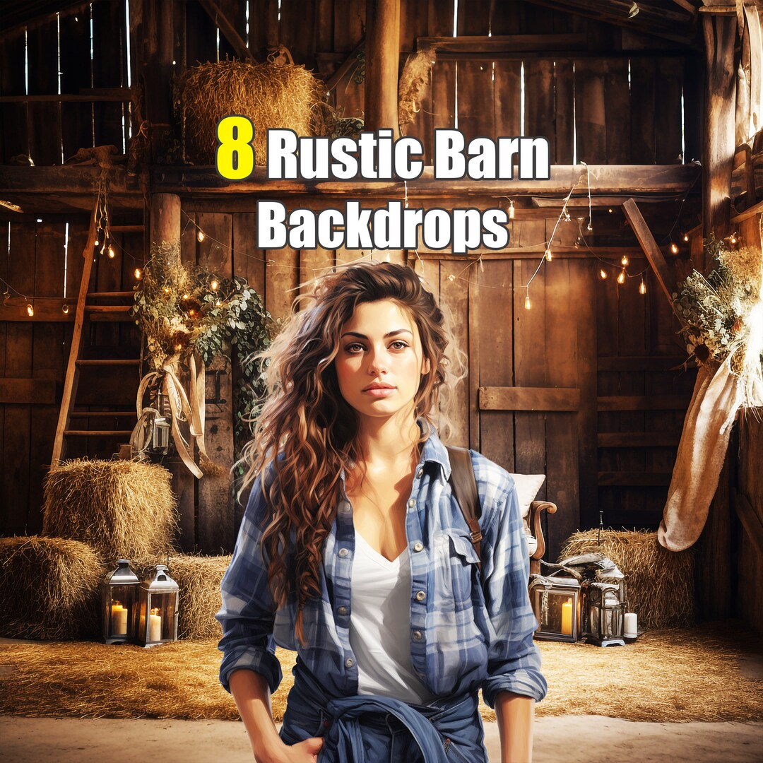 8 Digital Backdrops: Rustic Barn Elegance – Ideal for Barnyard Scenes ...
