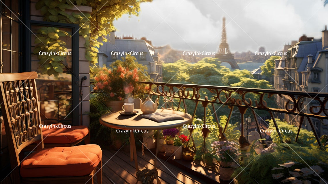 Animated Background - Parisian Balcony - Animated Morning Balcony With ...