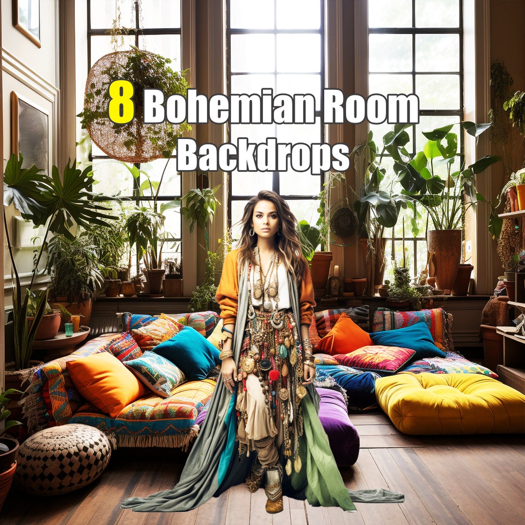 8 Digital Backdrops: Bohemian Dream Room Collection – Ideal for ...