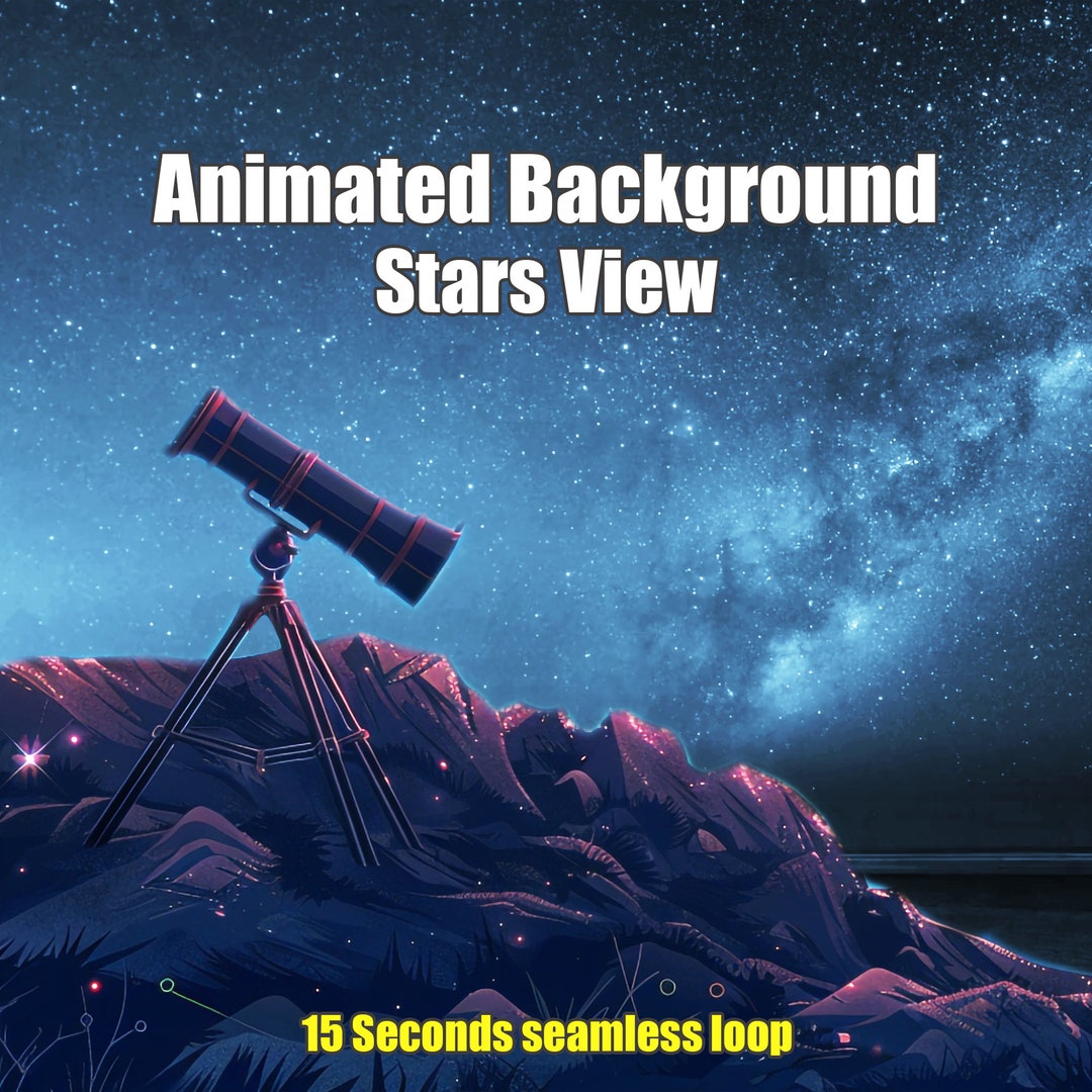 Animated Background - Stars View - Celestial Serenity - Starry Sky ...