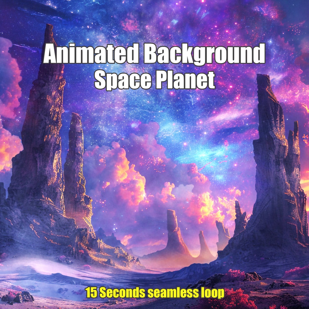 Animated Background - Space Planet - Cosmic Planetarium - Universe ...
