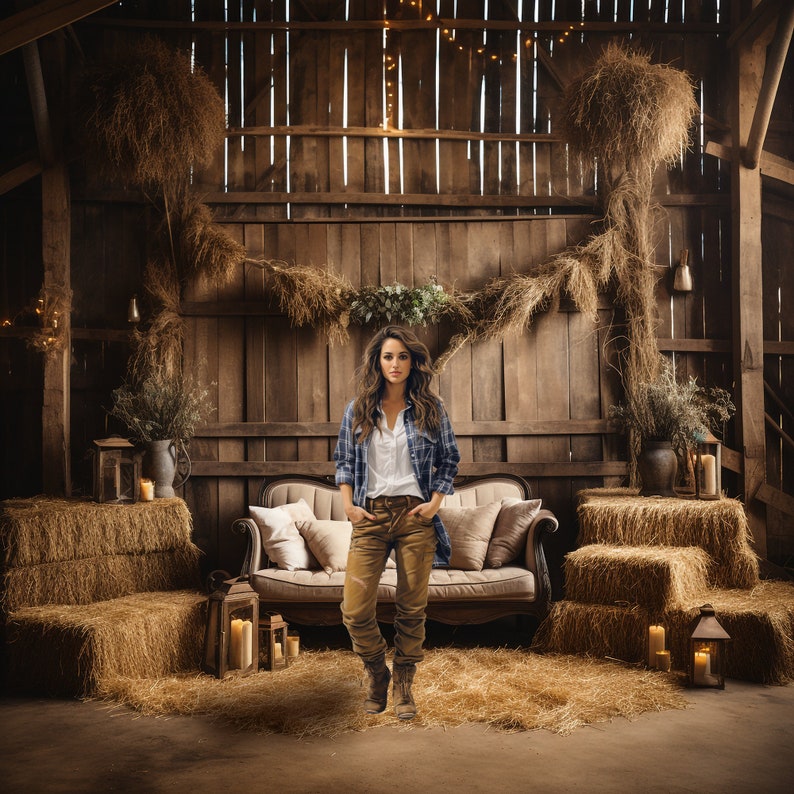 8 Digital Backdrops: Rustic Barn Elegance – Ideal for Barnyard Scenes ...