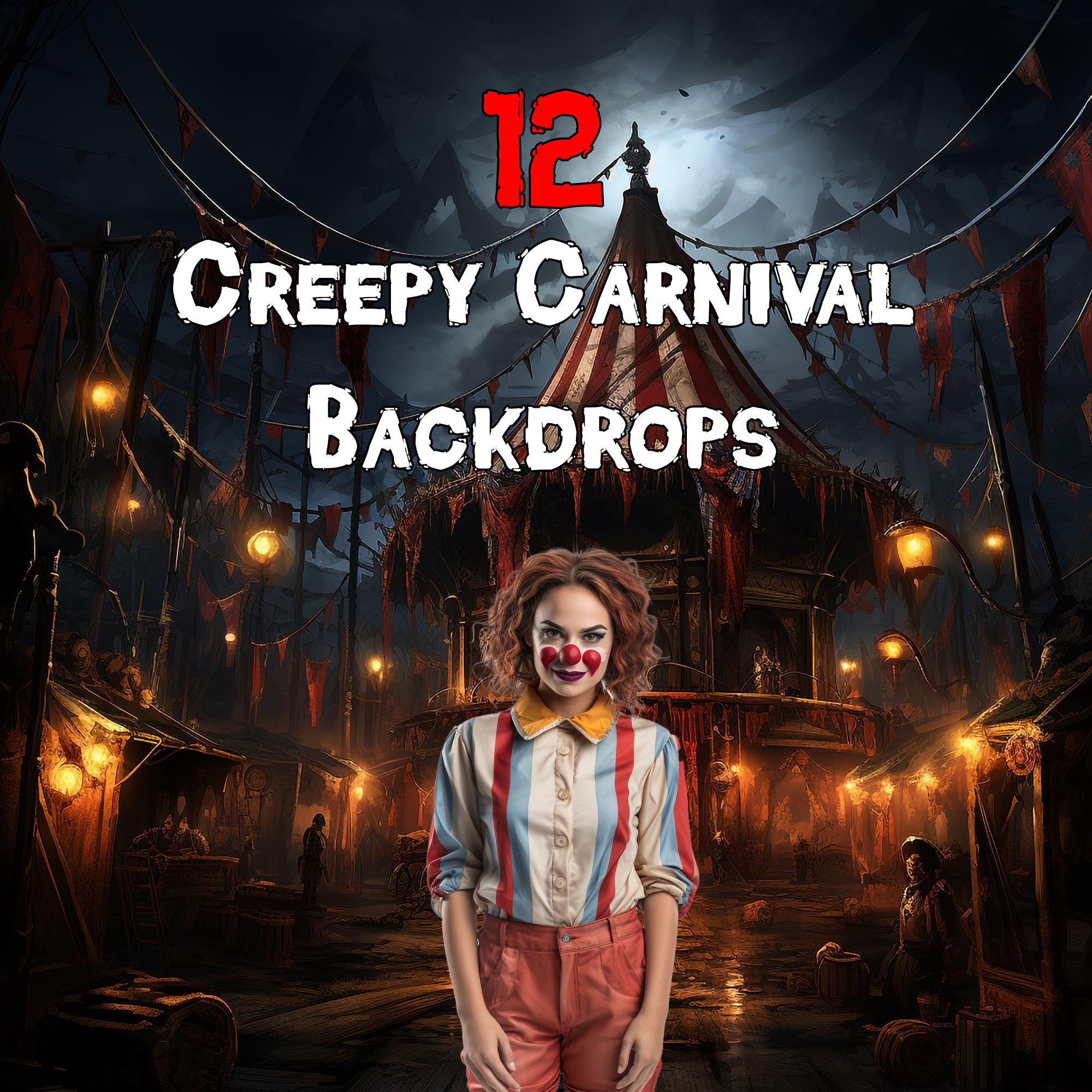 12 Creepy Carnival Backdrops: Circus Horror & Scary Clowns - Perfect ...