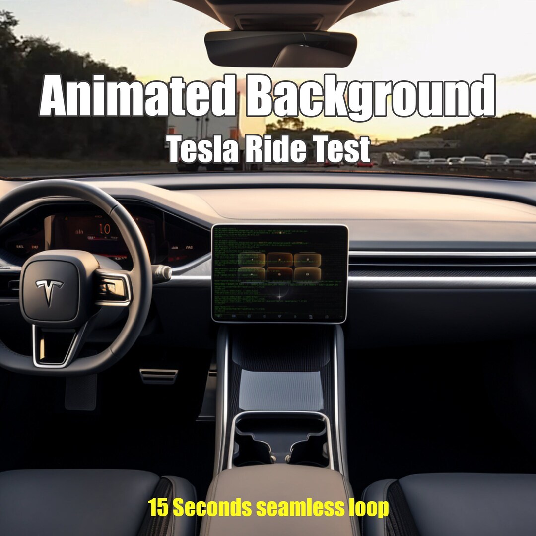 Animated Background Tesla Ride Test Experience Dynamic Electric Car ...