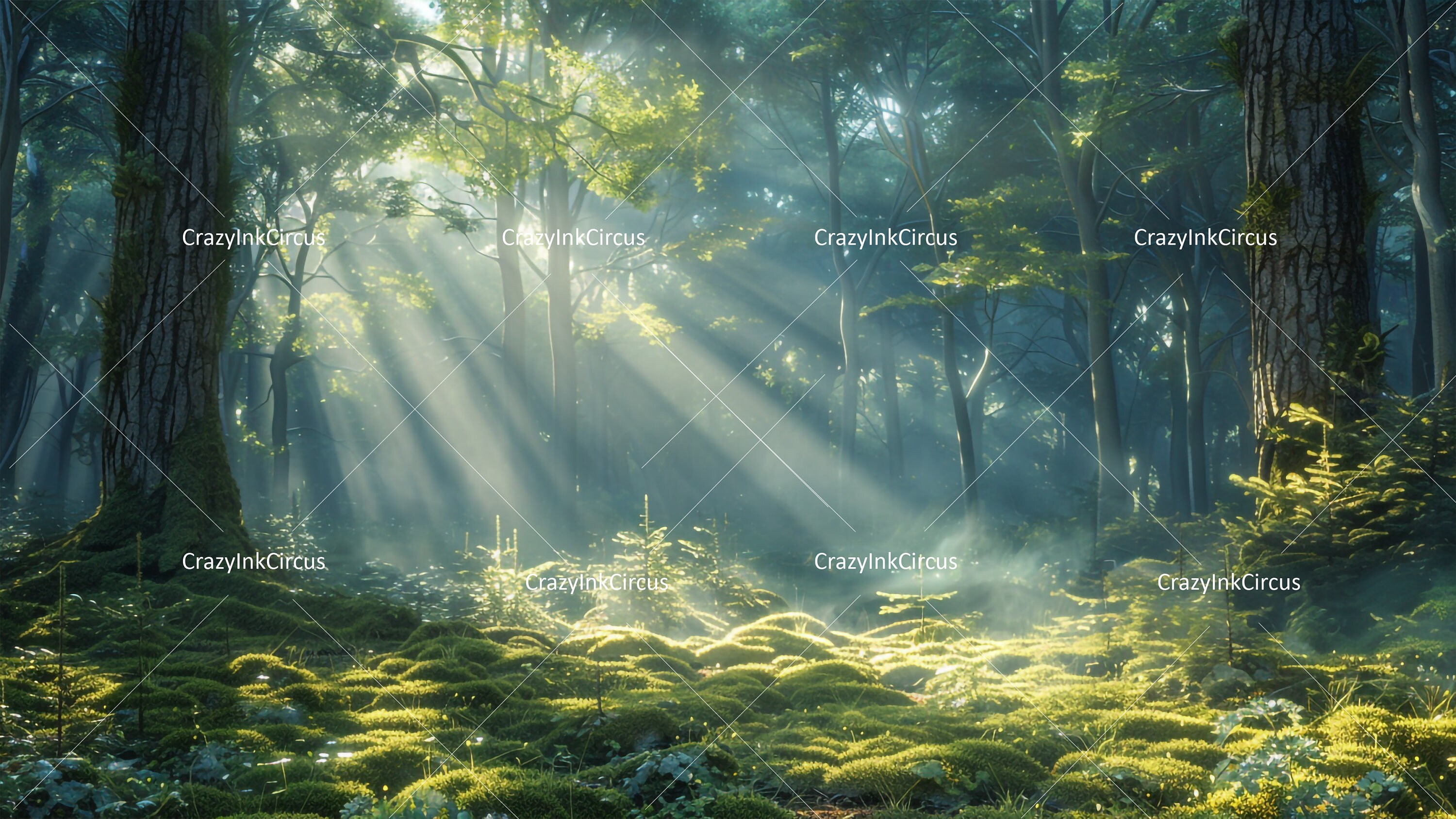 Animated Background - Misty Forest - Serene Woodland Aura Backdrop ...