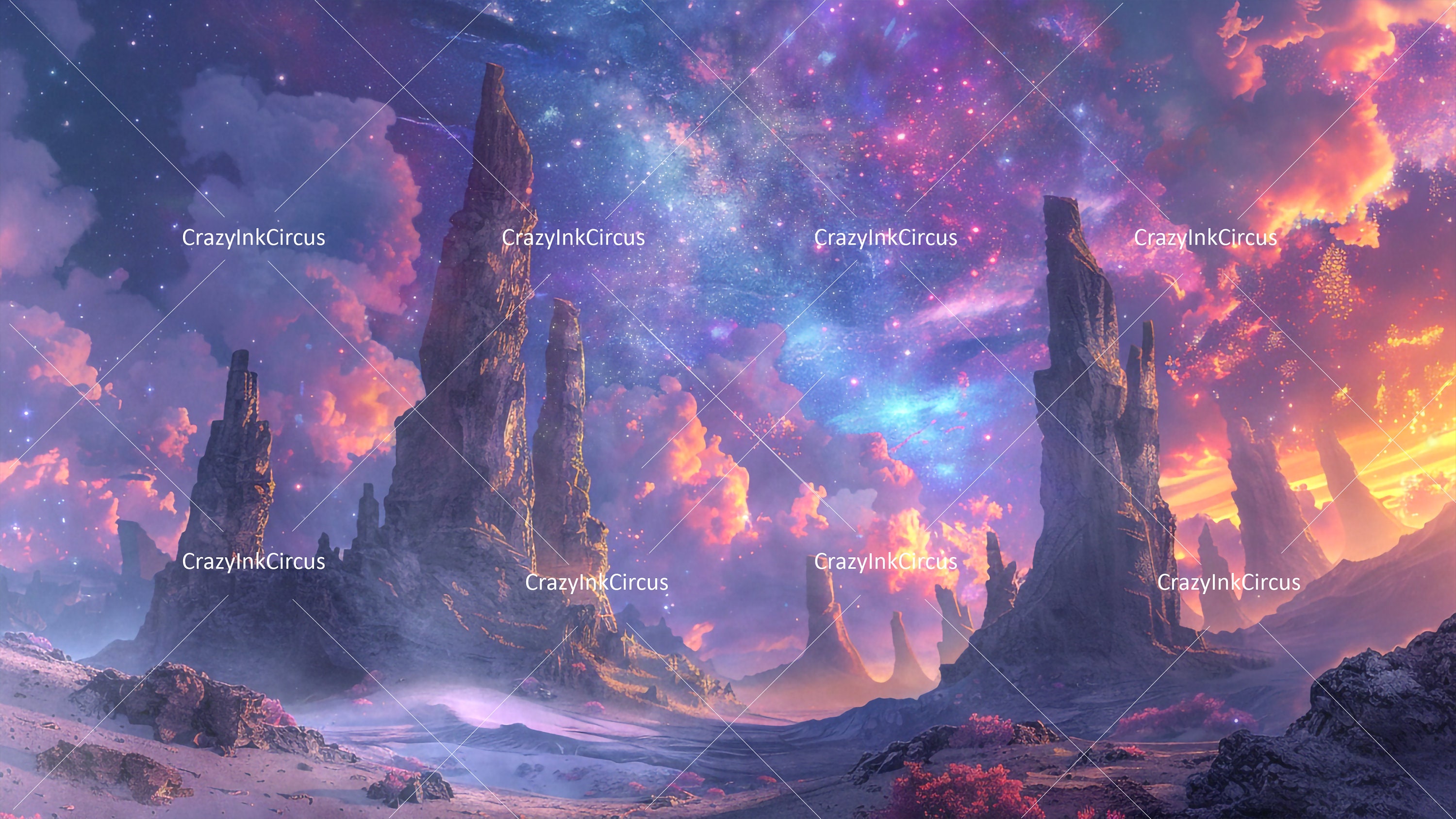 Animated Background - Space Planet - Cosmic Planetarium - Universe ...
