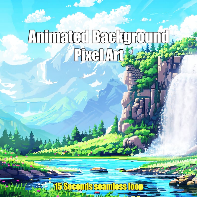 Animated Background - Pixel Art - Retro Pixel Harmony Bliss - Ideal for ...