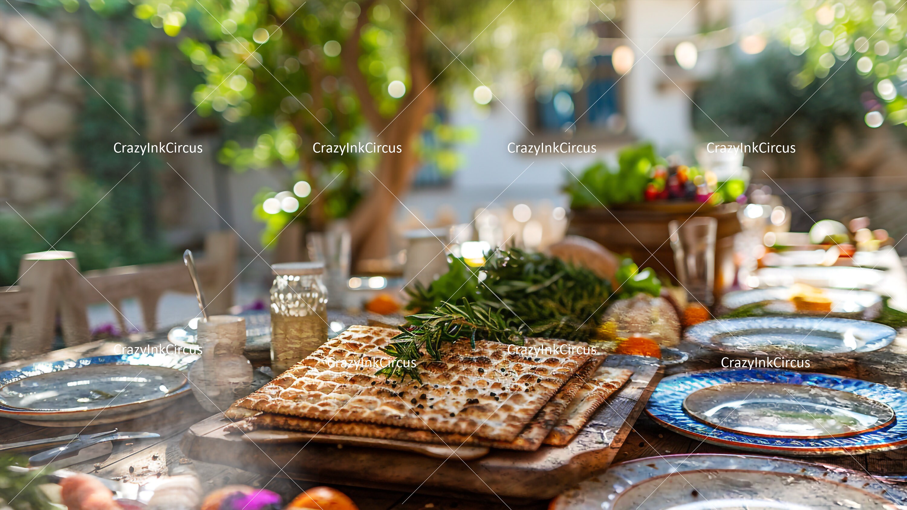 Animated Background - Passover Holiday - Celebratory Scene - Matzah ...