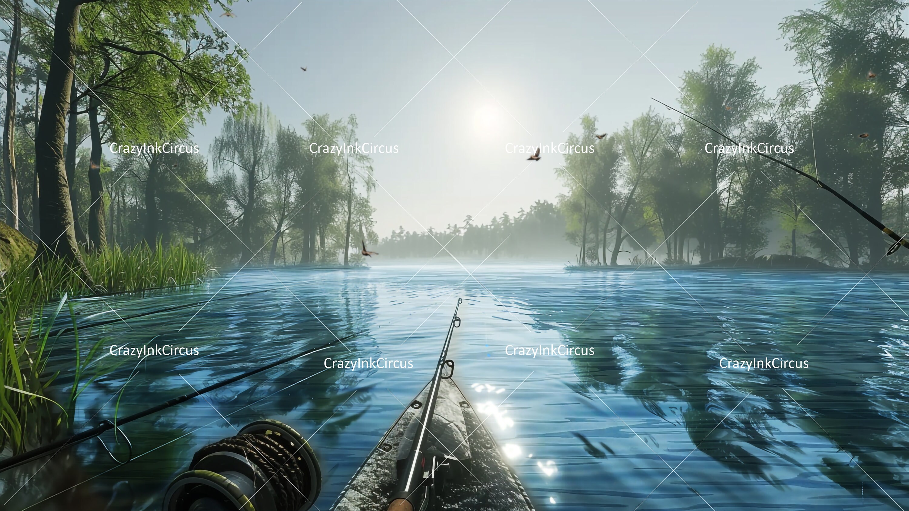 Animated Background - Fishing - Tranquil Retreat - Serene Waterscape ...