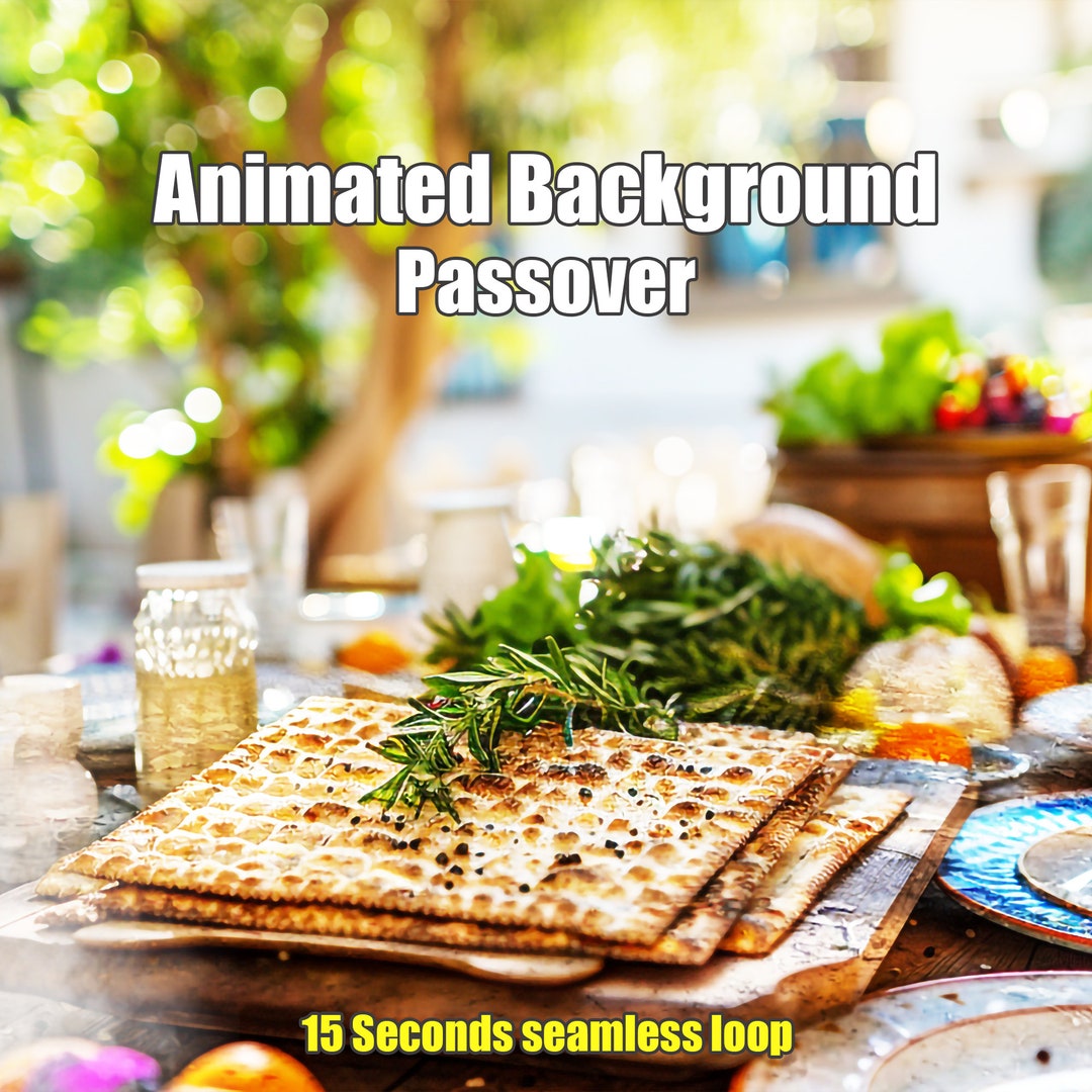 Animated Background - Passover Holiday - Celebratory Scene - Matzah ...
