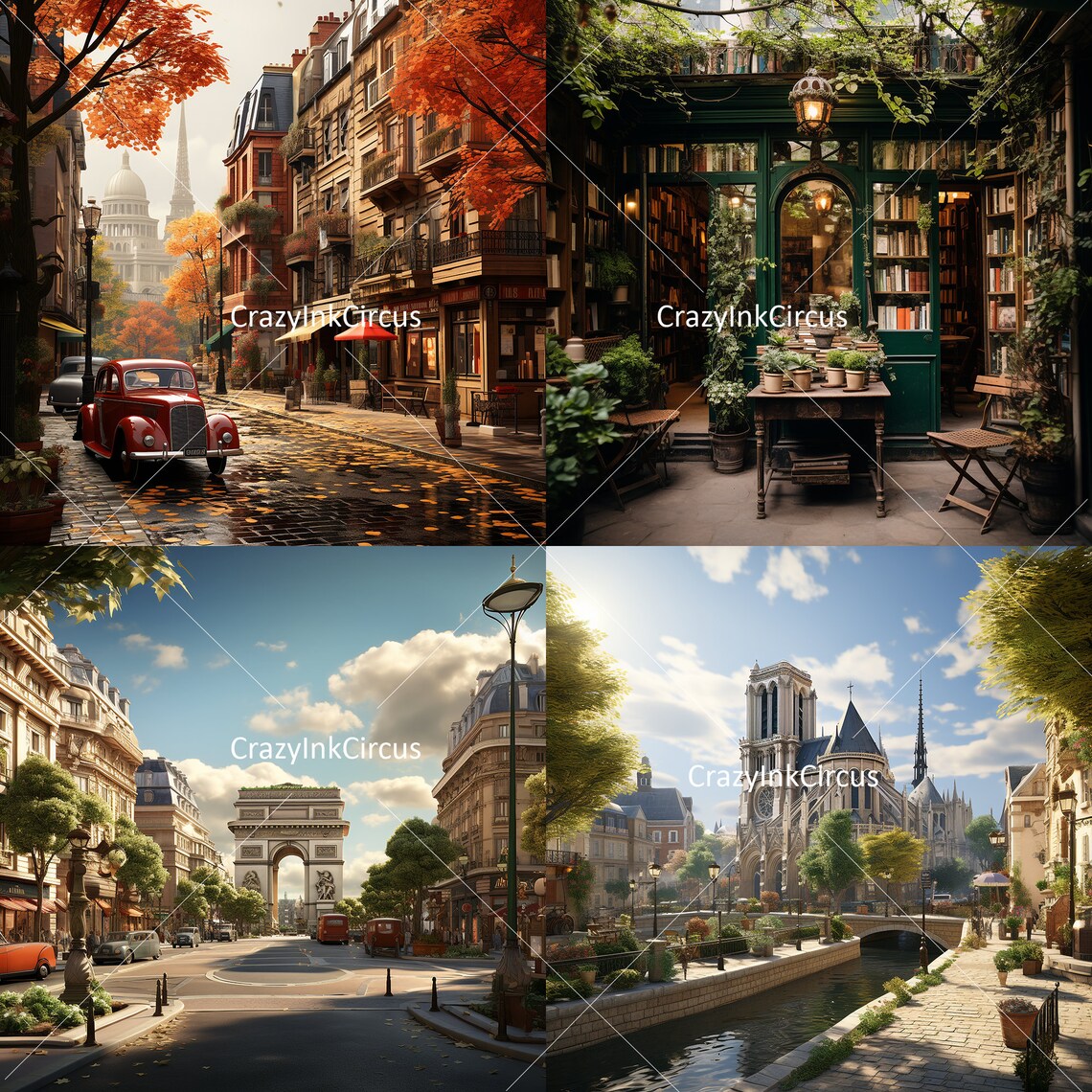 14 Visit Paris Vintage Backdrops - Vintage Cityscape Collection – Ideal ...