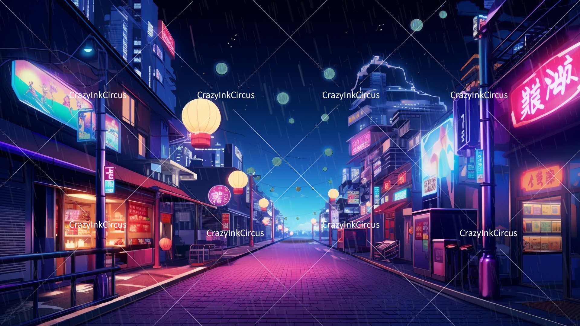 Animated Background - Anime Street - Anime Alley Reverie - Animated ...