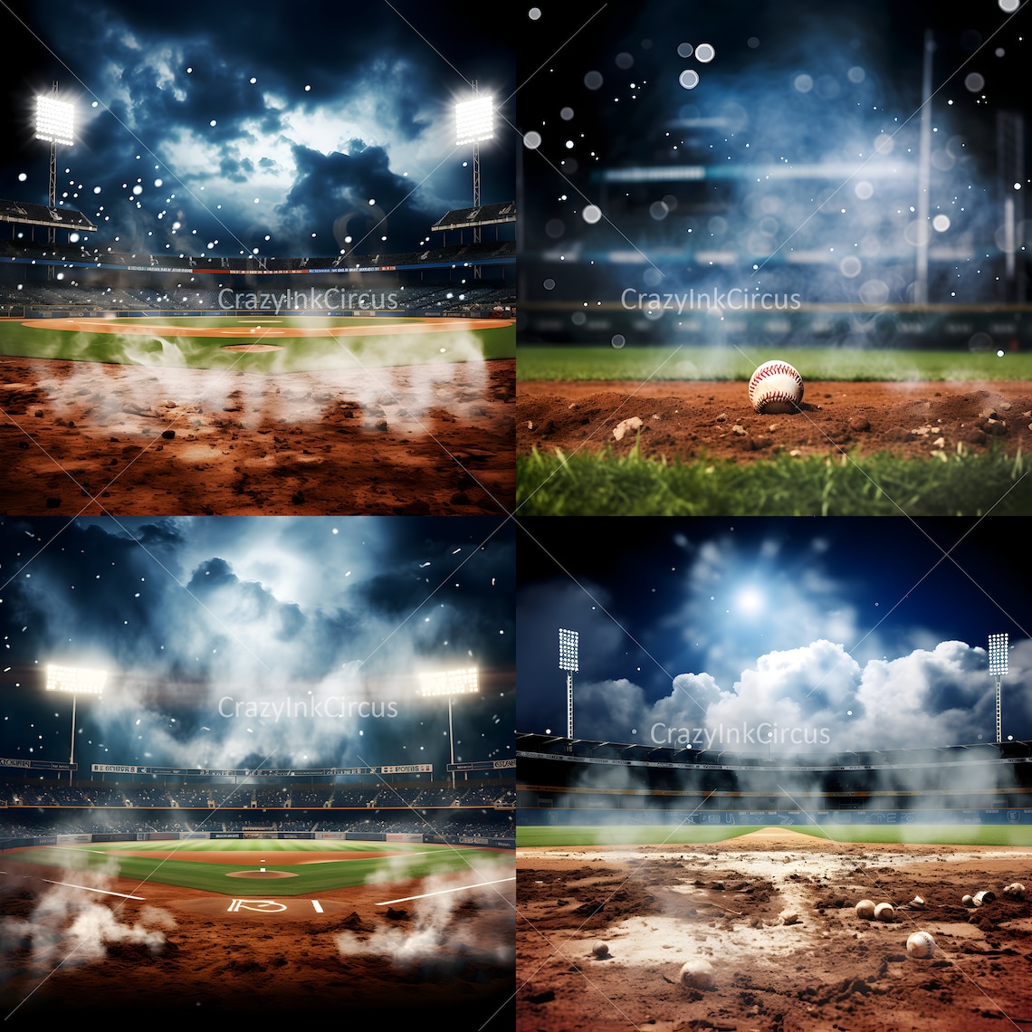 8 Digital Overlays: Majestic Baseball Field Collection Perfect for ...
