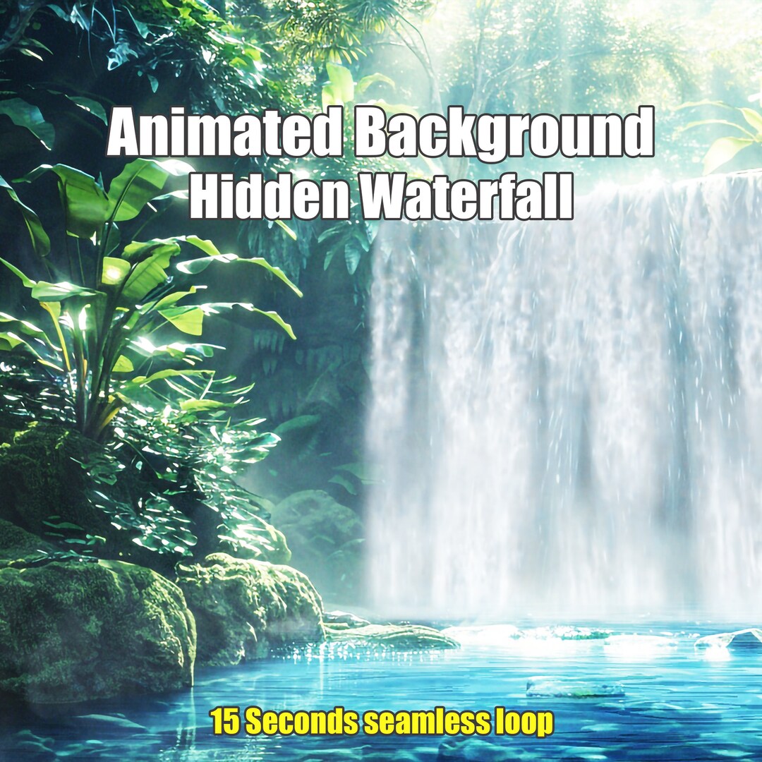 Animated Background - Hidden Waterfall - Tranquil Nature Escape ...