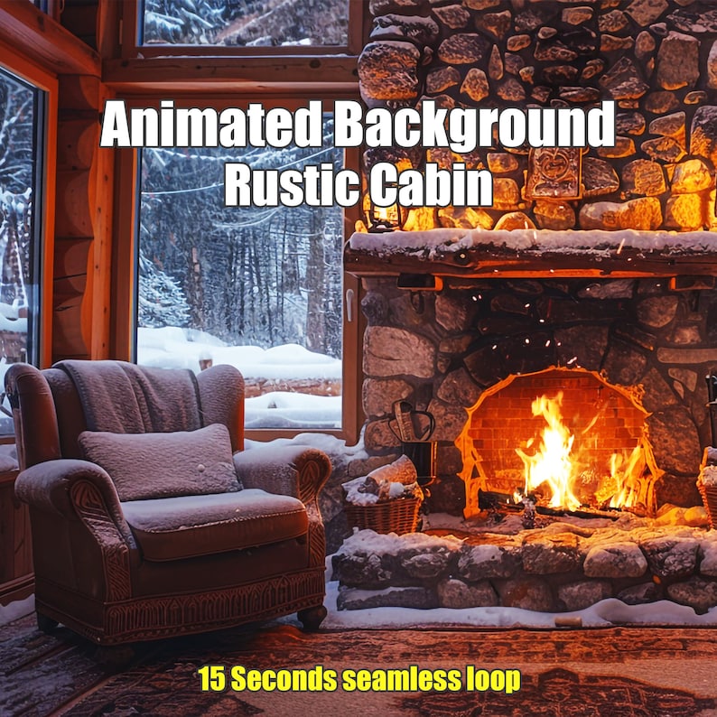 Animated Background - Rustic Cabin - Enchanted Woodland Cabin - Rustic ...