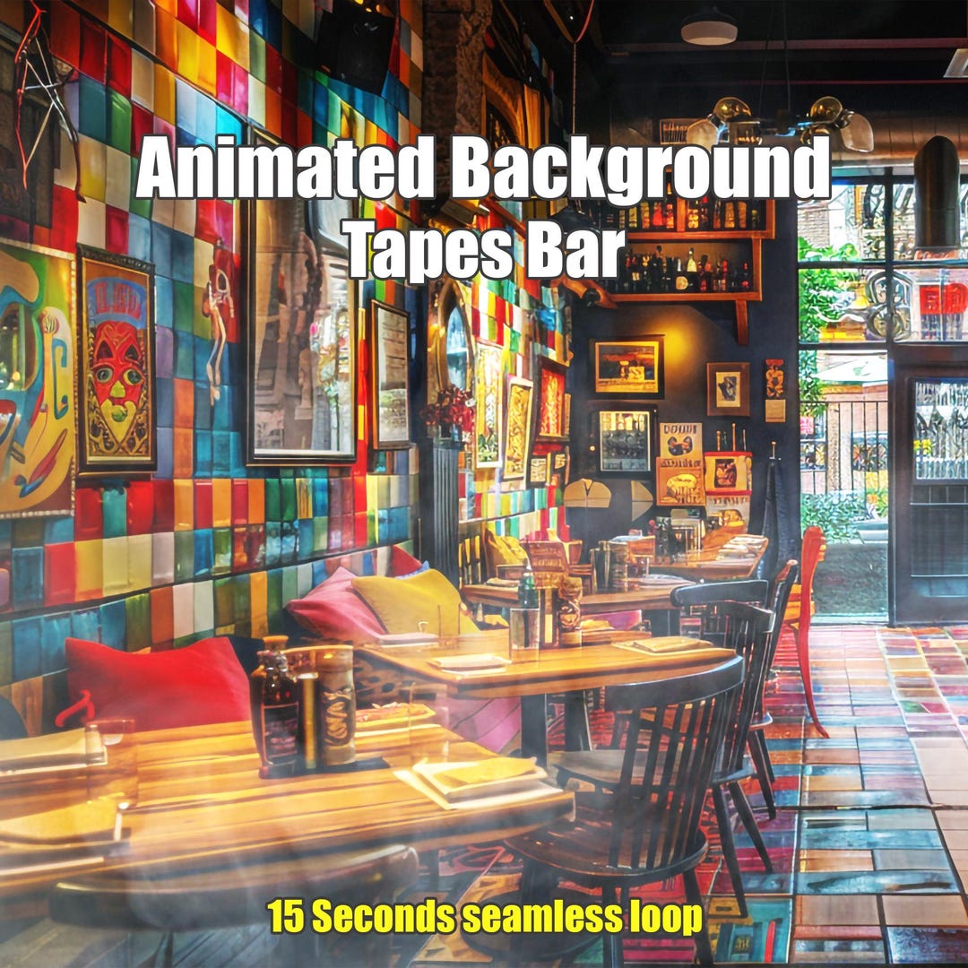 Animated Background - Tapes Bar - Retro Lounge Vibes - Perfect for Zoom ...