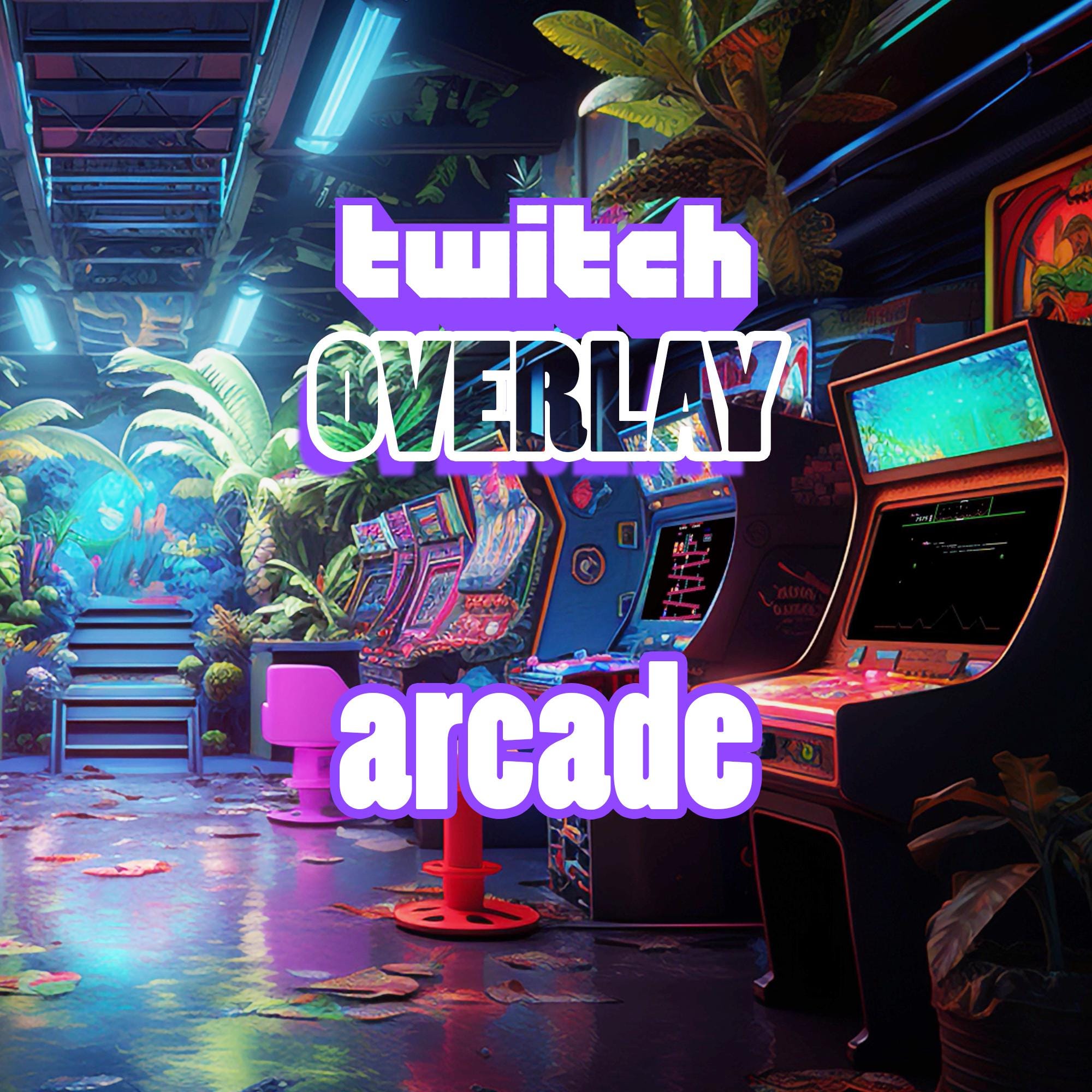 Twitch Overlay - Retro Arcade Room - Animated Nostalgic Gaming Space ...