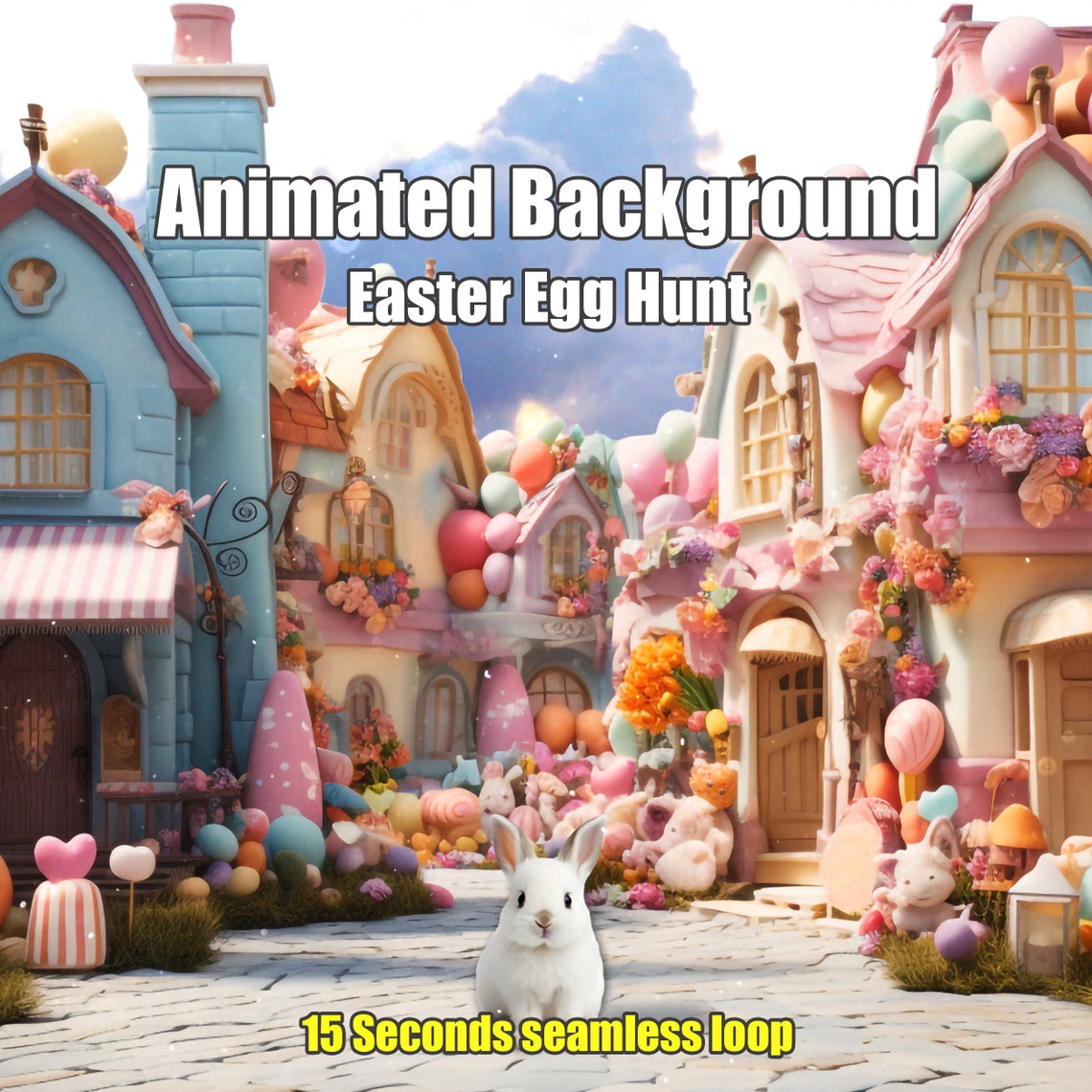 Animated Background - Easter Egg Hunt - Whimsical Delight for Virtual ...