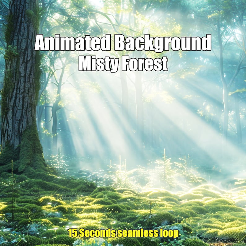 Animated Background - Misty Forest - Serene Woodland Aura Backdrop ...
