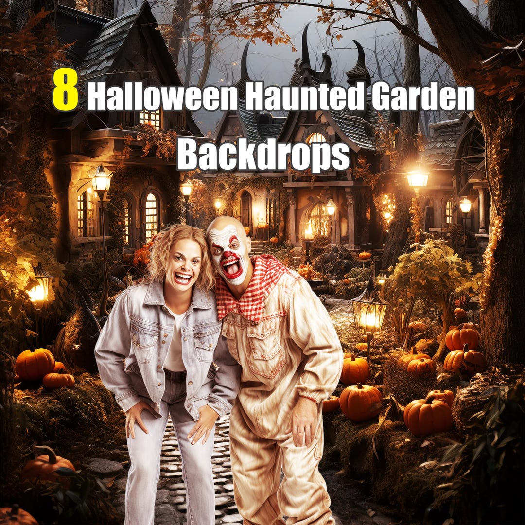 8 Spooky Halloween Haunted Garden Backdrops - Frightening Nightscapes ...