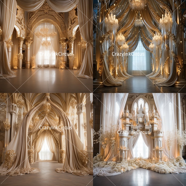 8 Fairytale Castle Wedding Backdrops - HD Digital Scenes to Create ...