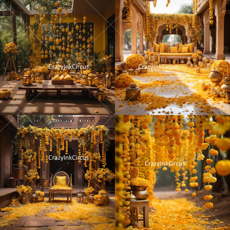 15 Haldi Ceremony Backdrops - Vintage Elegance Collection – Perfect for ...