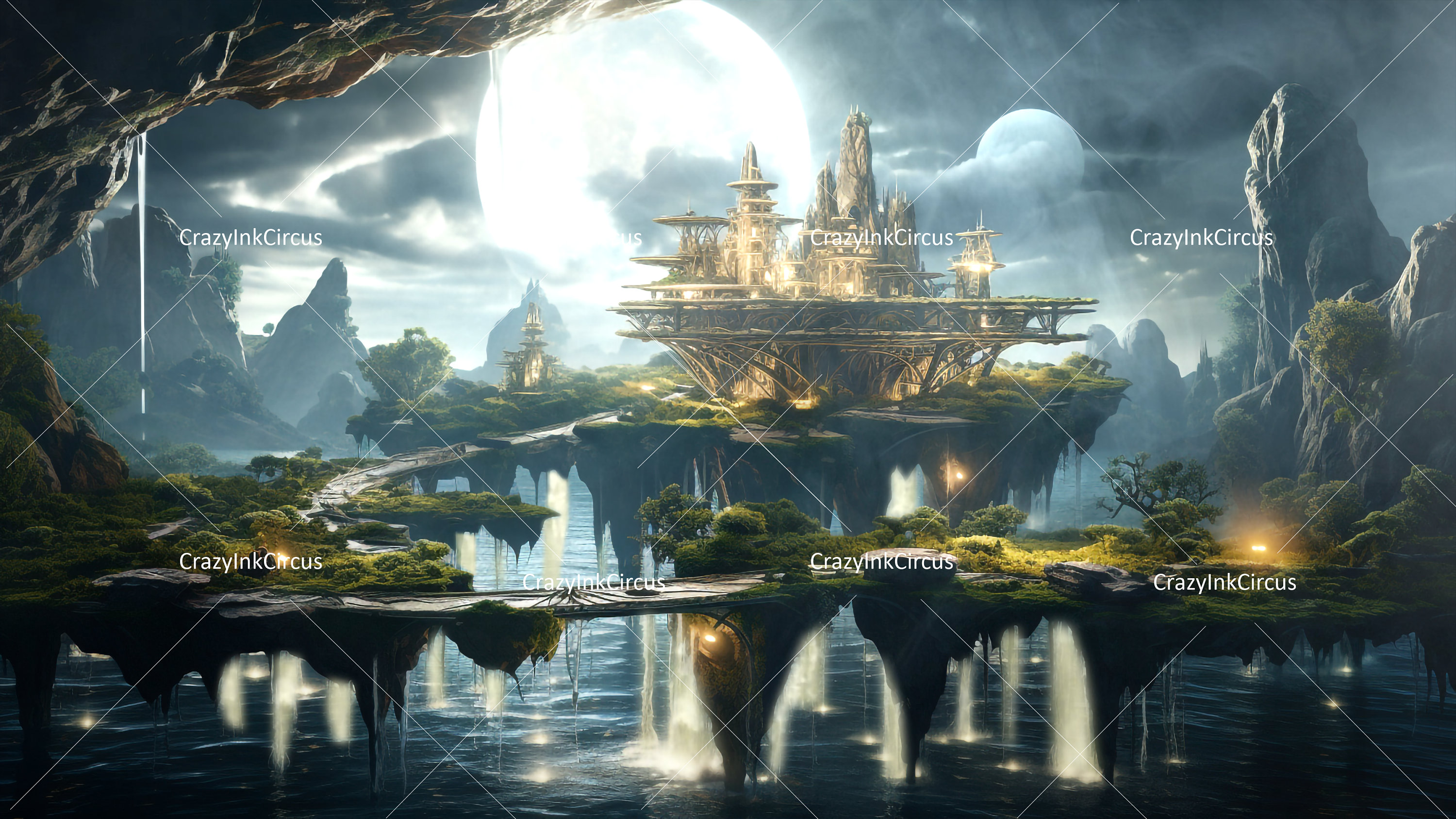 Animated Background - Floating Islands - Ethereal Skyline Serenity for ...