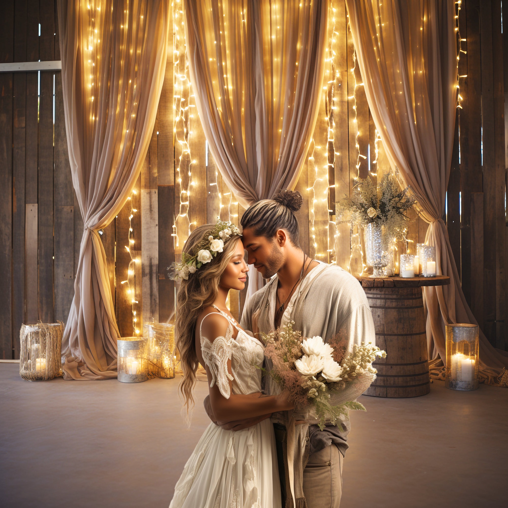 8 Rustic Wedding Backdrops - HD Overlays Crafted for Vintage-inspired ...