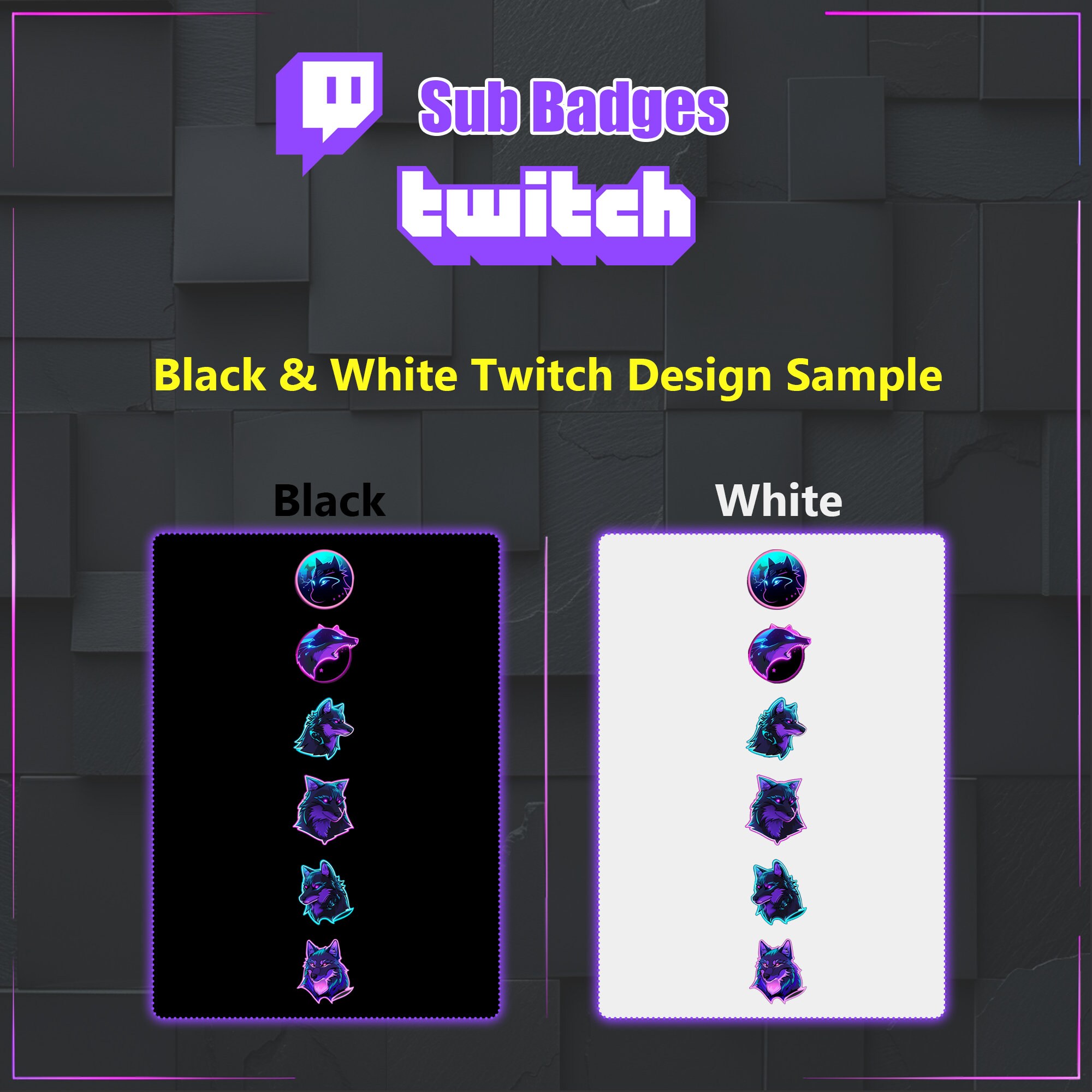 Psycho Wolf Sub Badges - Elevate Your Twitch Channel With Striking and ...